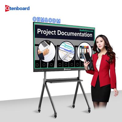 China Portable 50 Point Touch 4K Ultra HD Interactive Digital Whiteboard and Smart Board for Dynamic Engagement for sale