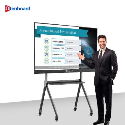 China Qtenboard Wall-Mount 4K 40-Point Touch Interactive Smart Board for Education and Office for sale