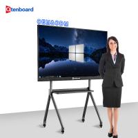 China 4K Resolution Interactive Whiteboard with 40-50 Touch Points and Dual OS (Windows + Android 14.0) for Education and Meetings for sale