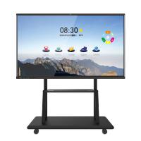 China 65 75 86 Inch 4K Resolution Interactive Smart Board with 40-50 Touch Points and Dual System (Windows + Android) for sale