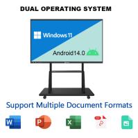 China 4K Resolution Interactive Whiteboard with 40-50 Touch Points and Android 14.0 for Smooth Writing for sale