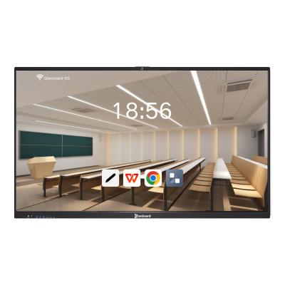 China 55-110 Inch 4K Resolution Interactive Smart Board with 40-50 Touch Points and Tempered Glass Digital Whiteboard for sale