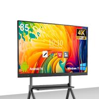 China Custom LOGO 4K Resolution Interactive Digital Whiteboard with 40-50 Touch Points for OEM/ODM for sale
