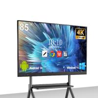 China 8+128GB 4K 40 Point Touch Screen Interactive Digital Whiteboard for Classroom and Office for sale
