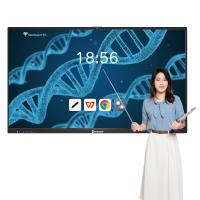 China 75 Inch Interactive Smart Board with 4K Resolution and 40-50 Touch Points for Classroom and Office for sale