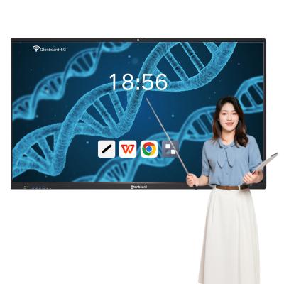 China 75 Inch Interactive Smart Board with 4K Resolution and 40-50 Touch Points for Classroom and Office for sale