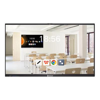 China Qtenboard 55-110 Inch 4K Interactive Smart Board with 40-50 Touch Points and Dual System for sale