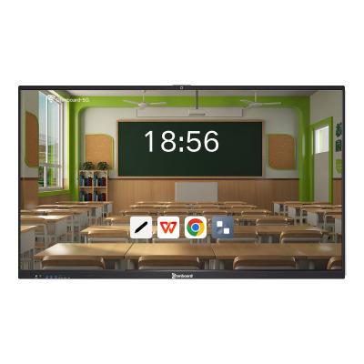 China Qtenboard 311D2 4K Resolution Interactive Smart Board with 40-50 Touch Points and Dual OS for Teaching for sale