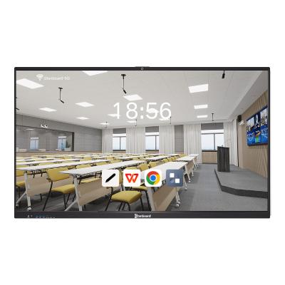 China 65 75 86 Inch 4K Resolution Interactive Smart Board with 40-50 Touch Points and Dual System (Windows + Android) for sale