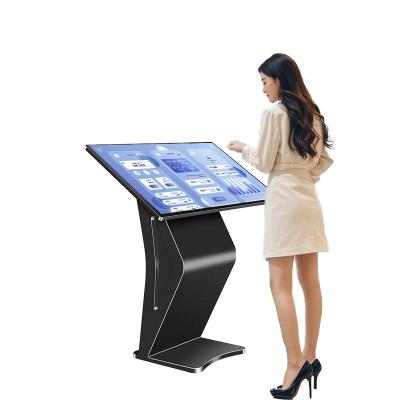 China 55 65 Inch Dual System Portable Touchscreen Kiosk for Self-Service Digital Signage for sale