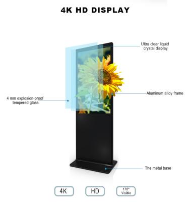 China 10.1-98 Inch 4K Ultra HD Digital Signage with Cloud-Based CMS for Retail Touchscreen Display for sale