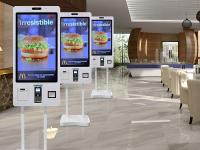 China Self-Service Kiosk with 10-Point Capacitive Touchscreen, 3840x2160 Resolution, and IP54-Rated Casing for Fast Food Restaurants for sale