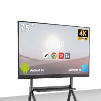 China Qtenboard 86 Inch Interactive Flat Panel with 4K LCD Touch Screen 40 Touch Points and Android 14.0 OS for Classroom for sale