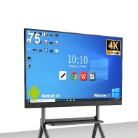China Qtenboard Interactive Whiteboard Smart Board with 4K Ultra HD Display 40-50 Touch Points and Dual OS for Conference Education for sale