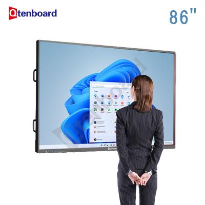 China Qtenboard All-In-One Teaching Smart Board with 4K Ultra HD Display 40-50 Touch Points and Dual OS for Interactive Learning for sale
