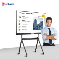 China Qtenboard 55-110 Inch Interactive Smart Board with 4K Resolution, 40-50 Touch Points, and Dual OS for Classroom and Office for sale