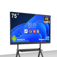 China Qtenboard 4K Resolution Interactive Smart Board with 40-50 Touch Points and Android 14.0 OS for sale