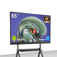 China Qtenboard 75 Inch Interactive Flat Panel with 4K Resolution 40-50 Touch Points and Android 14.0 OS for Education for sale