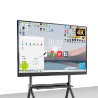 China Qunmao 55-110 Inch 4K Resolution Interactive Flat Panel with 40-50 Touch Points and Dual OS for Education and Meetings for sale