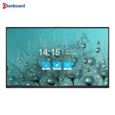 China 55-110 Inch Interactive Flat Panel Smart Digital Whiteboard with Type-C Connectivity 40-50 Touch Points and 4mm Tempered Glass for sale