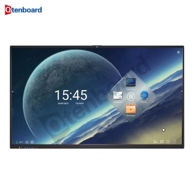 China Qtenboard 55-inch Interactive Smart Board with 4K Ultra HD Display, 40-50 Touch Points, and Dual OS (Windows + Android 14.0) for sale