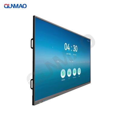 China Qtenboard 98 inch 4K Anti-Glare Interactive Panel Smart White Board with 40-50 Touch Points for Teaching for sale