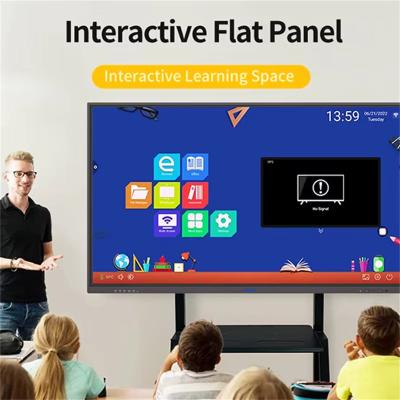 China Qtenboard 55 Inch Interactive Flat Panel with 4K Ultra HD Display 40-Point Touch Screen and Dual OS for Classroom and Office for sale