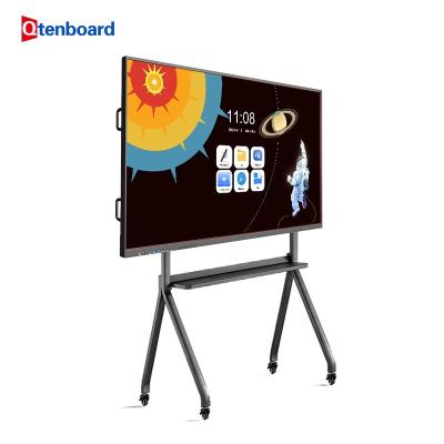 China 86 Inch Interactive Smart Board with 4K Resolution and 40-50 Touch Points for Meetings and Education for sale