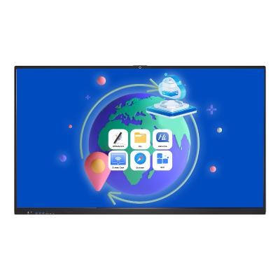 China 65/75/86 Inch Interactive Smart Whiteboard with 4K Resolution 40-50 Touch Points and Android 14.0 OS for Meetings for sale