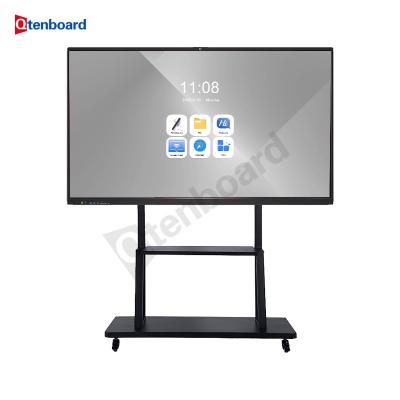 China Qtenboard 75 Inch 4K Resolution Infrared Touch Interactive Whiteboard with Android 14 for Education for sale
