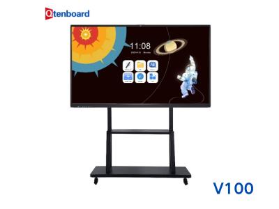 China V100 Chip Interactive Flat Panel with 20 Points Touch Anti-Glare Screen and Android 14.0 Built-In Whiteboard Software for sale