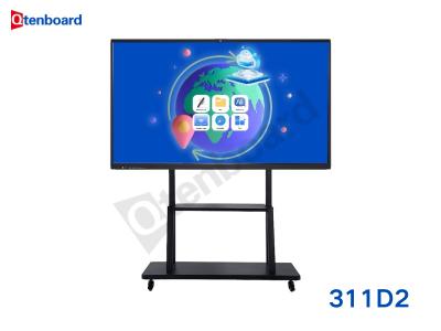 China 4K LCD Touch Screen Interactive Flat Panel with 40-Point Touch and Android 14.0 + Windows OS for sale