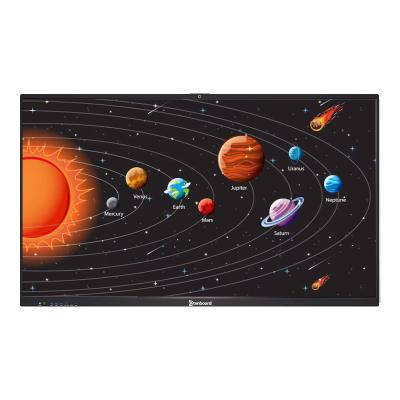 China Qtenboard 75 Inch Interactive Whiteboard with 4K Resolution, 40-50 Touch Points, and Android 14.0 + Windows OS for Education and Meetings for sale