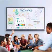China 75 Inch 4K HD Interactive Smart Board with 40-50 Touch Points and Dual System Android Win11 for School and Office for sale