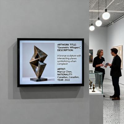 China Square Digital Signage with 1000:1 Contrast Ratio 500-nit Brightness and 24/7 Operation for Art and Digital Exhibits for sale