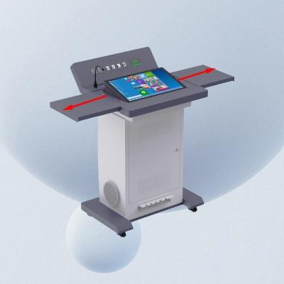 China Qtenboard Digital Podium with 19inch Touch Display Integrated PC and AV Control for Remote Teaching Support for sale