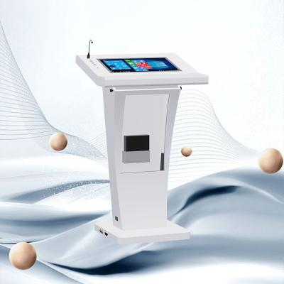 China Qtenboard Digital Podium with 19inch LCD Touch Screen Intel i5 PC Integration and 100Wx2 Built-In Speakers for Smart Classrooms for sale