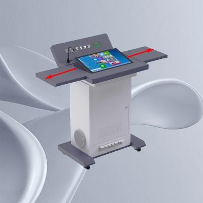 China Qtenboard Digital Podium with 19inch Touch Screen, Intel i5 PC, and 100Wx2 Built-In Speakers for Smart Classrooms for sale