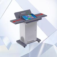 China Qtenboard Smart Digital Podium with 19inch LCD Monitor Intel i5 PC and Wireless Mic for Smart Classrooms for sale
