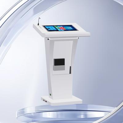 China Qtenboard Digital Podium with 19inch Touch Display Intel i5 PC and Wireless Mic for Smart Classrooms for sale