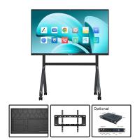 China 55 to 110 Inch Large Screen AI Interactive Whiteboard with EDLA System and Multi Touch Collaboration for sale