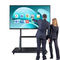 China 55 to 110 Inch Large Screen AI Interactive Whiteboard with EDLA System and Multi Touch Collaboration for sale