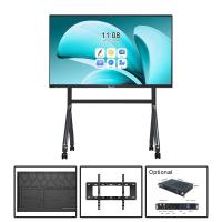 China 86 Inch 4K AI Interactive Smart Board with 50 Point Multi Touch and Speech to Text Translation for sale
