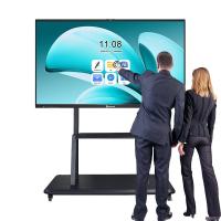China 86 Inch 4K AI Interactive Smart Board with 50 Point Multi Touch and Speech to Text Translation for sale