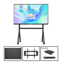 China Professional AI Interactive Whiteboard with 4K Display and 50 Point Multi Touch Smart Board for sale
