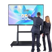 China Professional AI Interactive Whiteboard with 4K Display and 50 Point Multi Touch Smart Board for sale