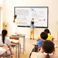 China 4K Resolution 50 Point Multi-Touch Interactive Whiteboard with EDLA Android System for Smart Classroom and Meeting Collaboration for sale