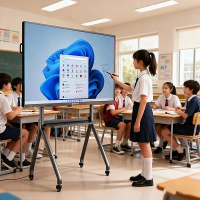 China Professional AI Interactive Flat Panel with EDLA Android 14.0 4K Resolution and 50 Point Multi Touch for Classroom Teaching for sale