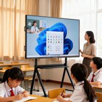 China AI Interactive Whiteboard with EDLA System and Multi-Touch Collaboration for Smart Classrooms in 4K Resolution for sale