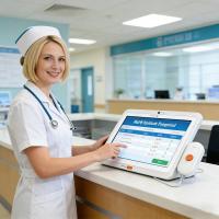 China Hospital Bedside LCD Tablet Supplier for Smart Medical Touch Display for sale